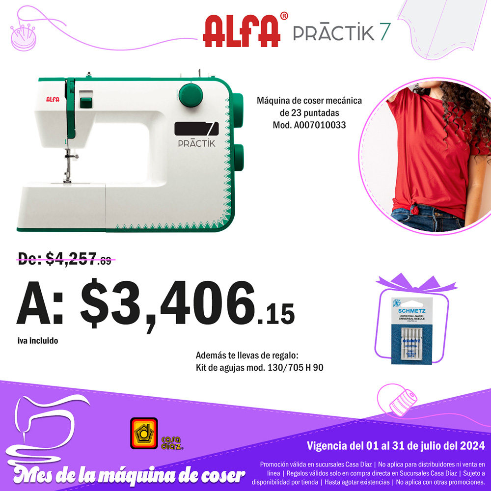 Máquinas de Coser Alfa, somos Distribuidor exclusivo en México